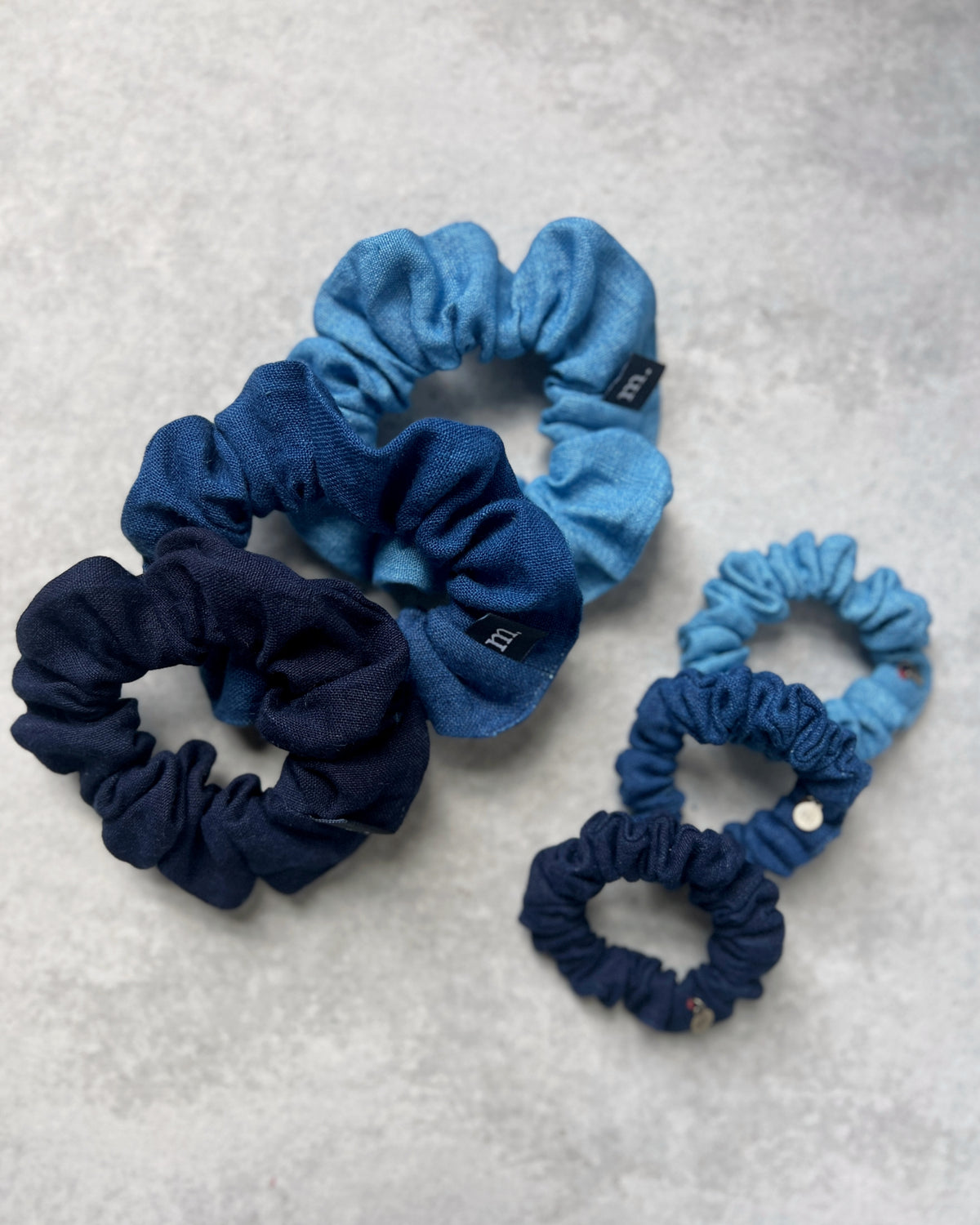'm' for the maker : dark indigo scrunchie | the maker